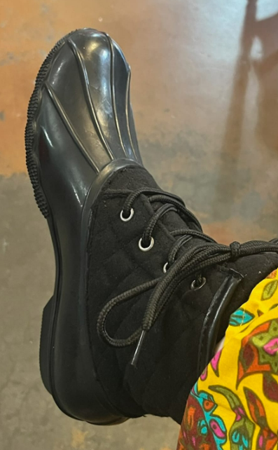 Danielle Duck Boots - Black Quilted Rts