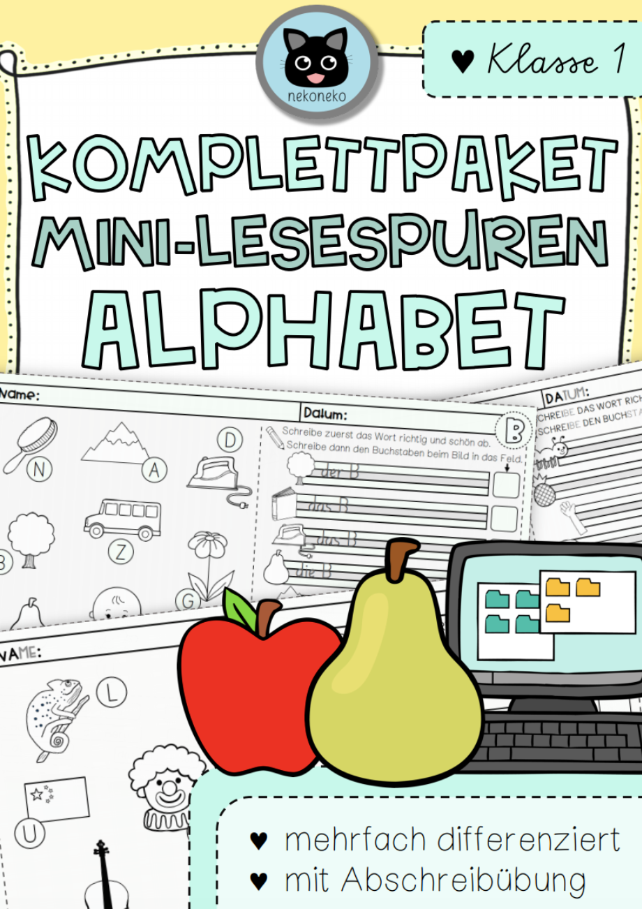 Komplettpaket | Mini-Lesespuren | ABC | Alphabet