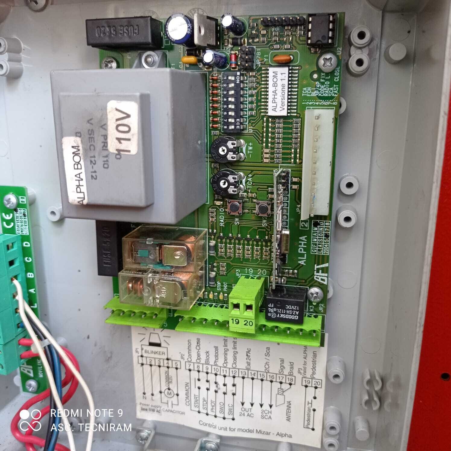 BFT MANUAL BARRERA VEHICULAR ALPHA - ALPHA BOM