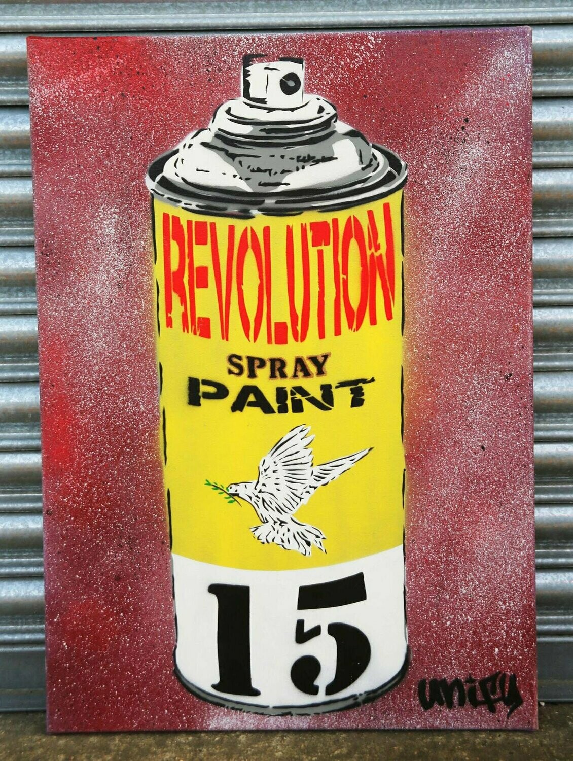 Revolution Spray Paint Can Canvas 1#