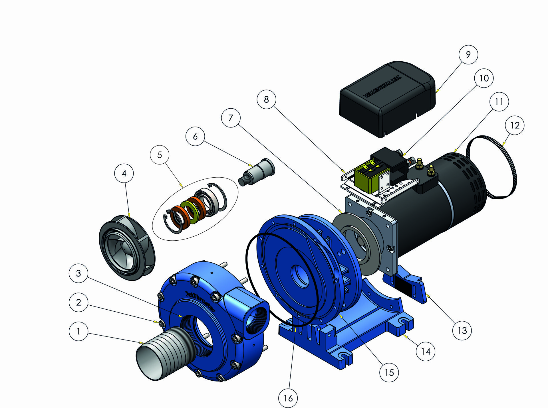 JT30 Horizontal - Exploded view