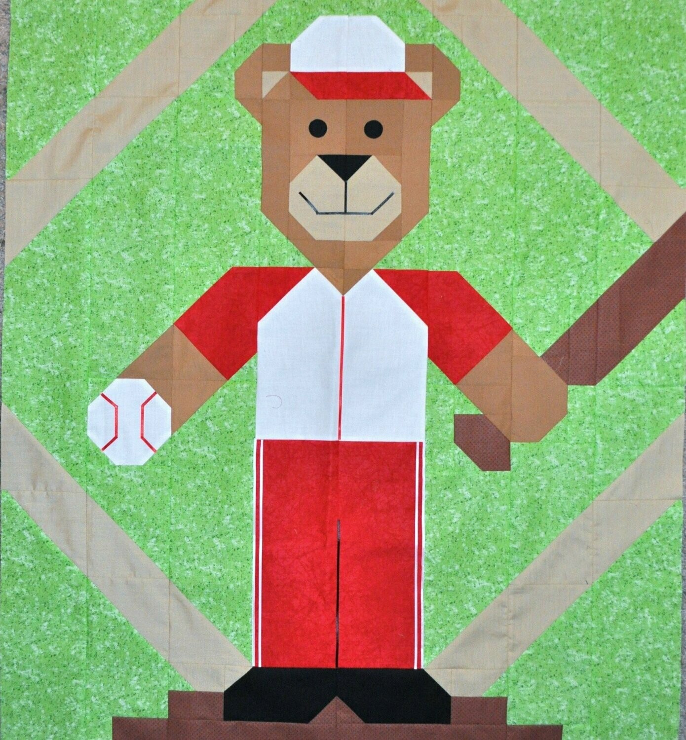 Baseball Quilt Pattern - 3 Sizes - PDF