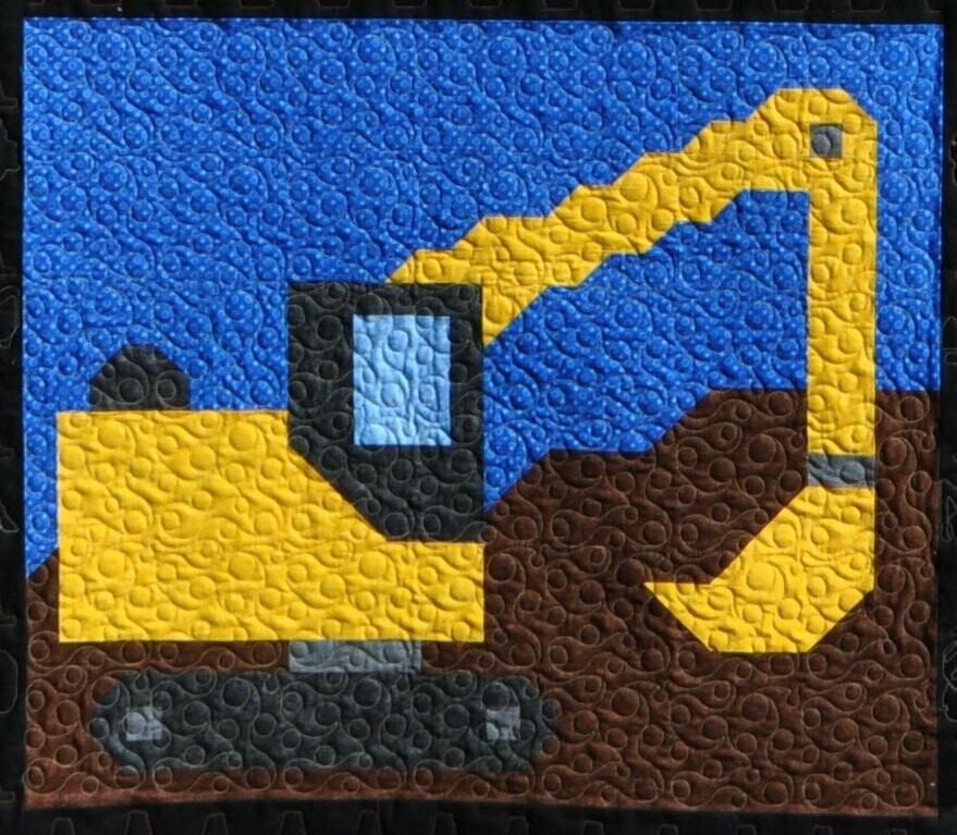 Excavator Quilt Pattern - 3 sizes - PDF