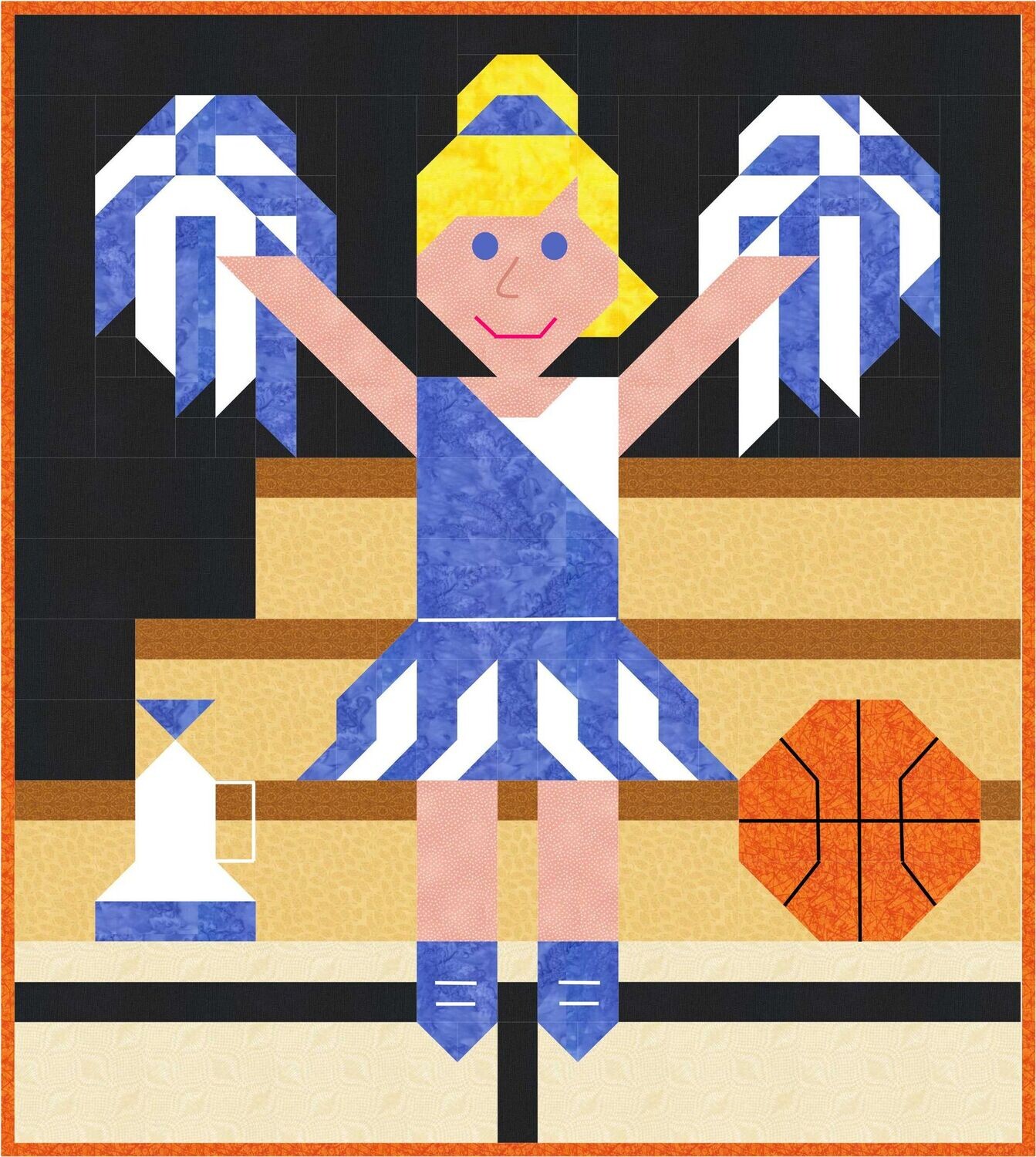Cheerleader Quilt Pattern - 3 Sizes -PDF