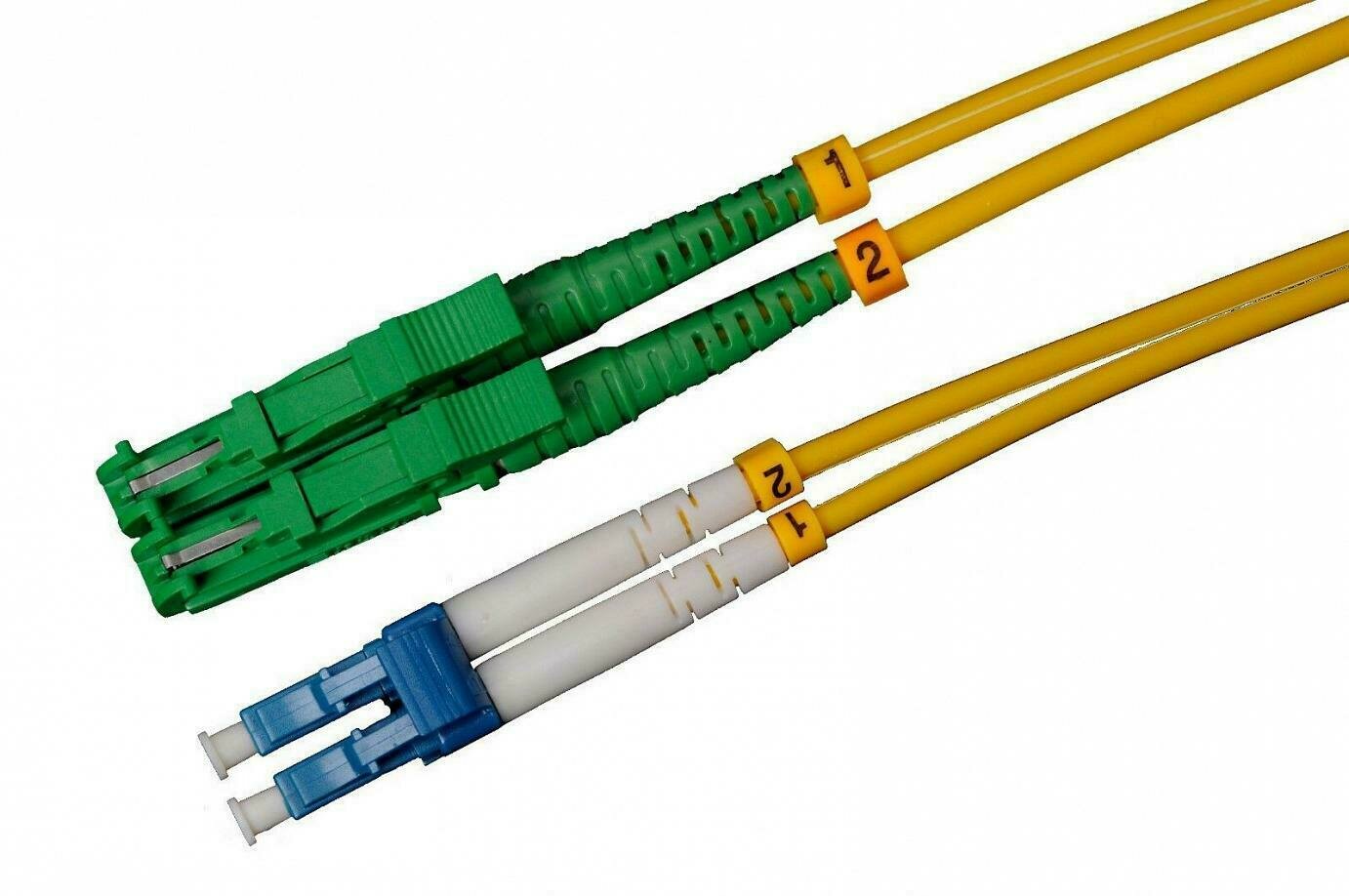 4m E2000/APC-LC/UPC Duplex Singlemode Lichtwellenleiter