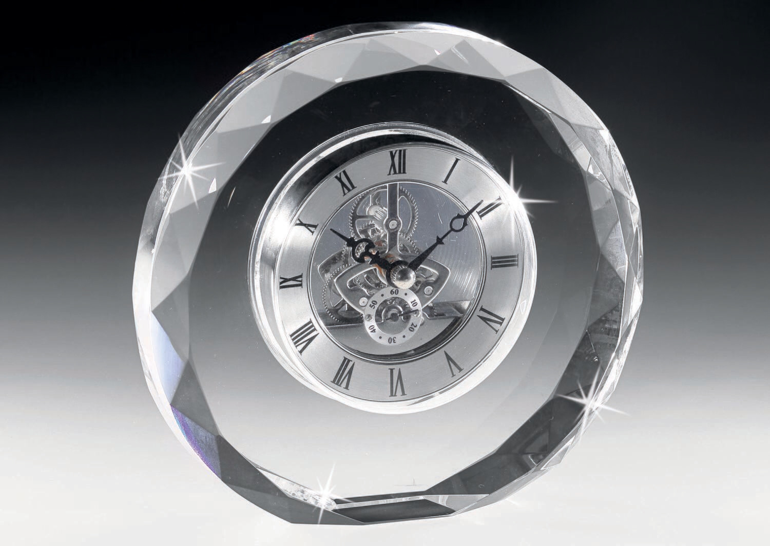 Reloj de Escritorio de Cristal