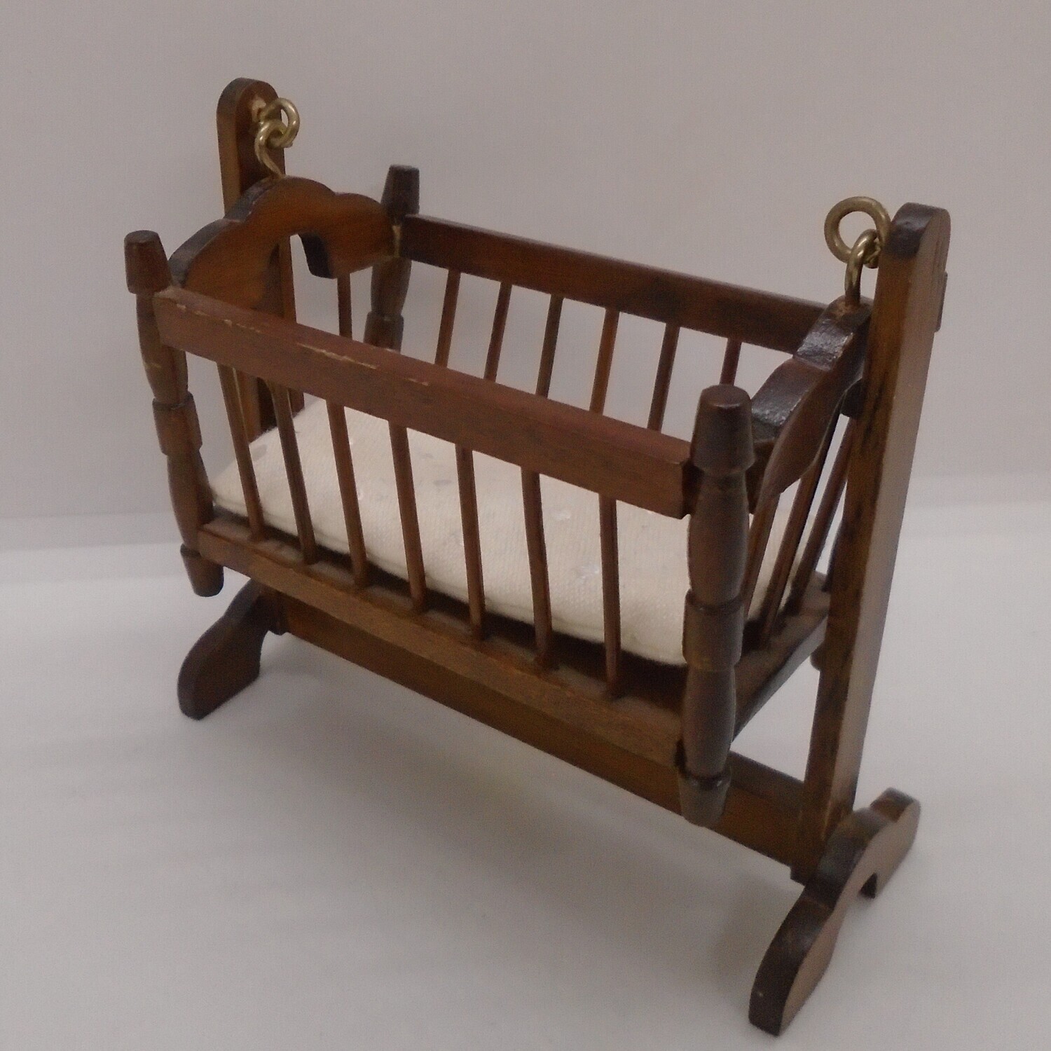 DARK WOOD ROCKING CRIB