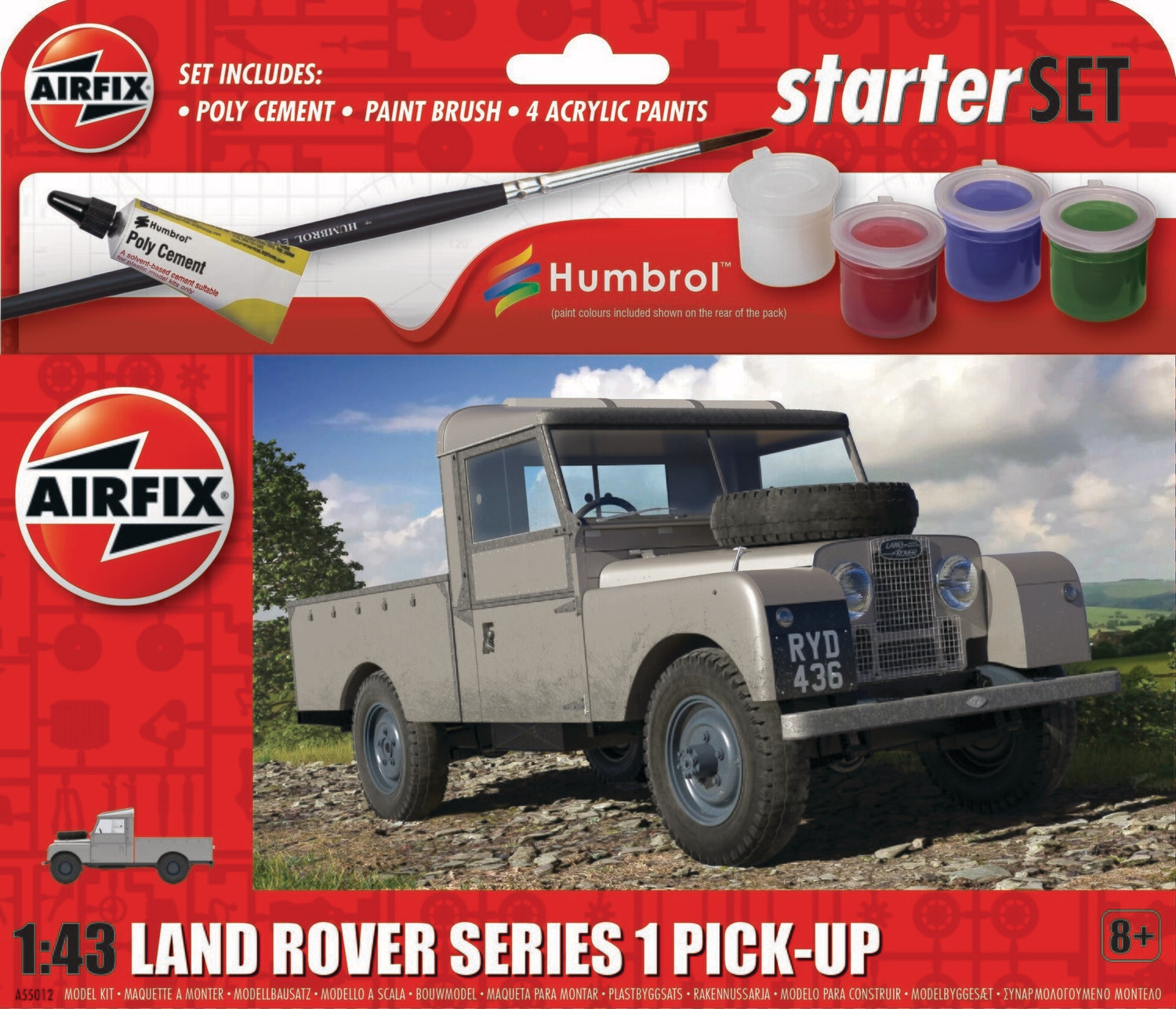 Airfix Starter Set - Land Rover Series 1 Pick-Up