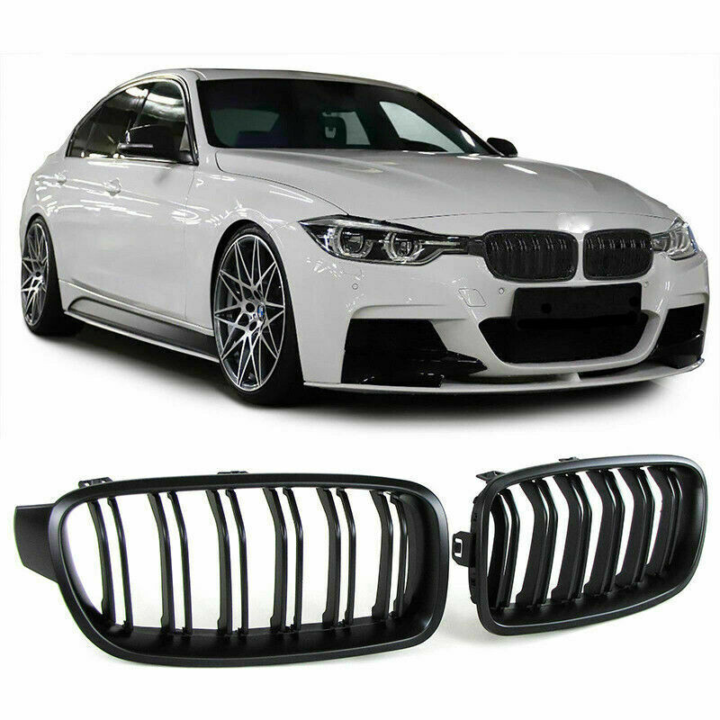 3 Series F30 F31 Gloss Black Kidney Grille - M3 Style