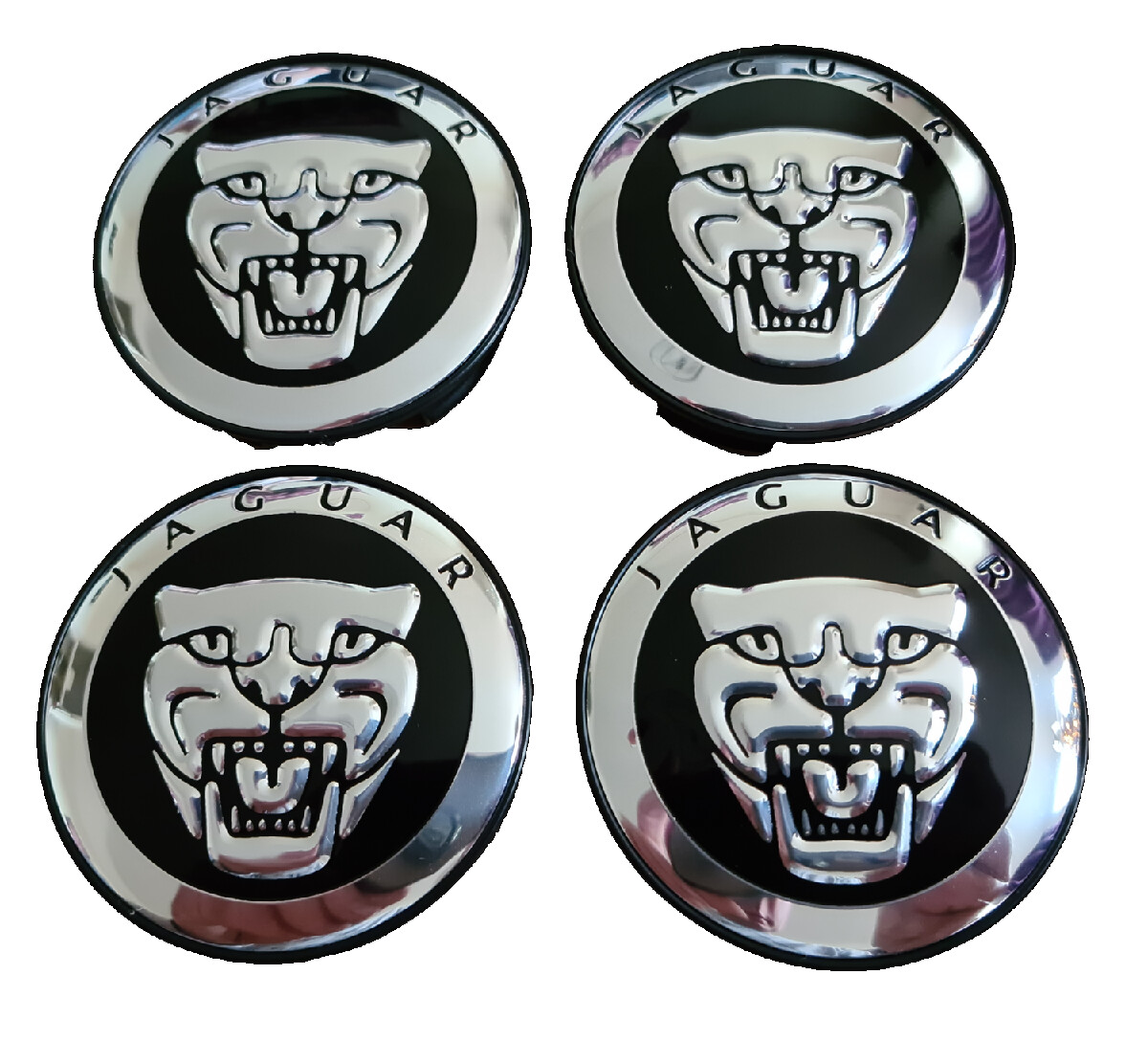 Jaguar Wheel Centre Caps - 58mm - Growler Logo