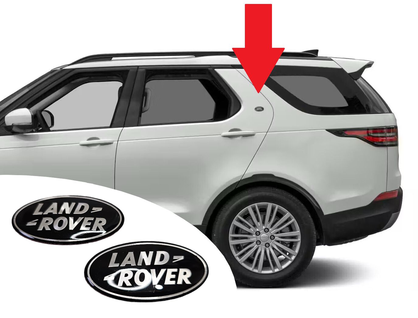 Land Rover Discovery C-Pillar Rear Door Badge Overlay (Pair)