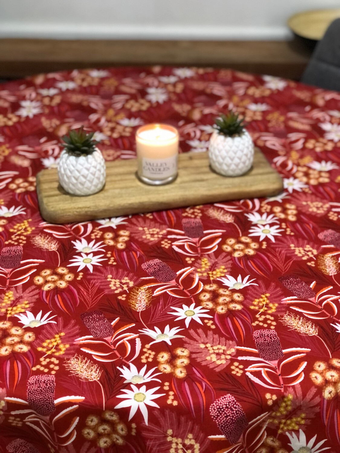 Red Native Round Tablecloth 150cm