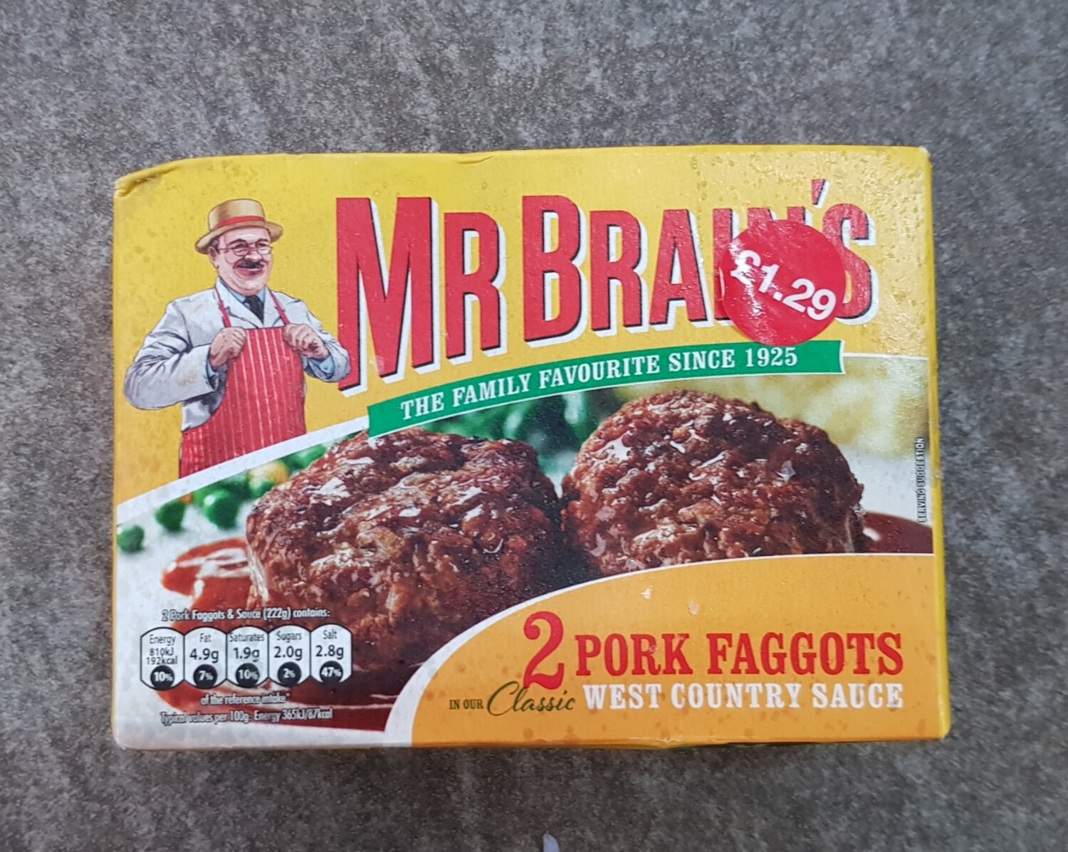 Mr brains 2 pork faggots