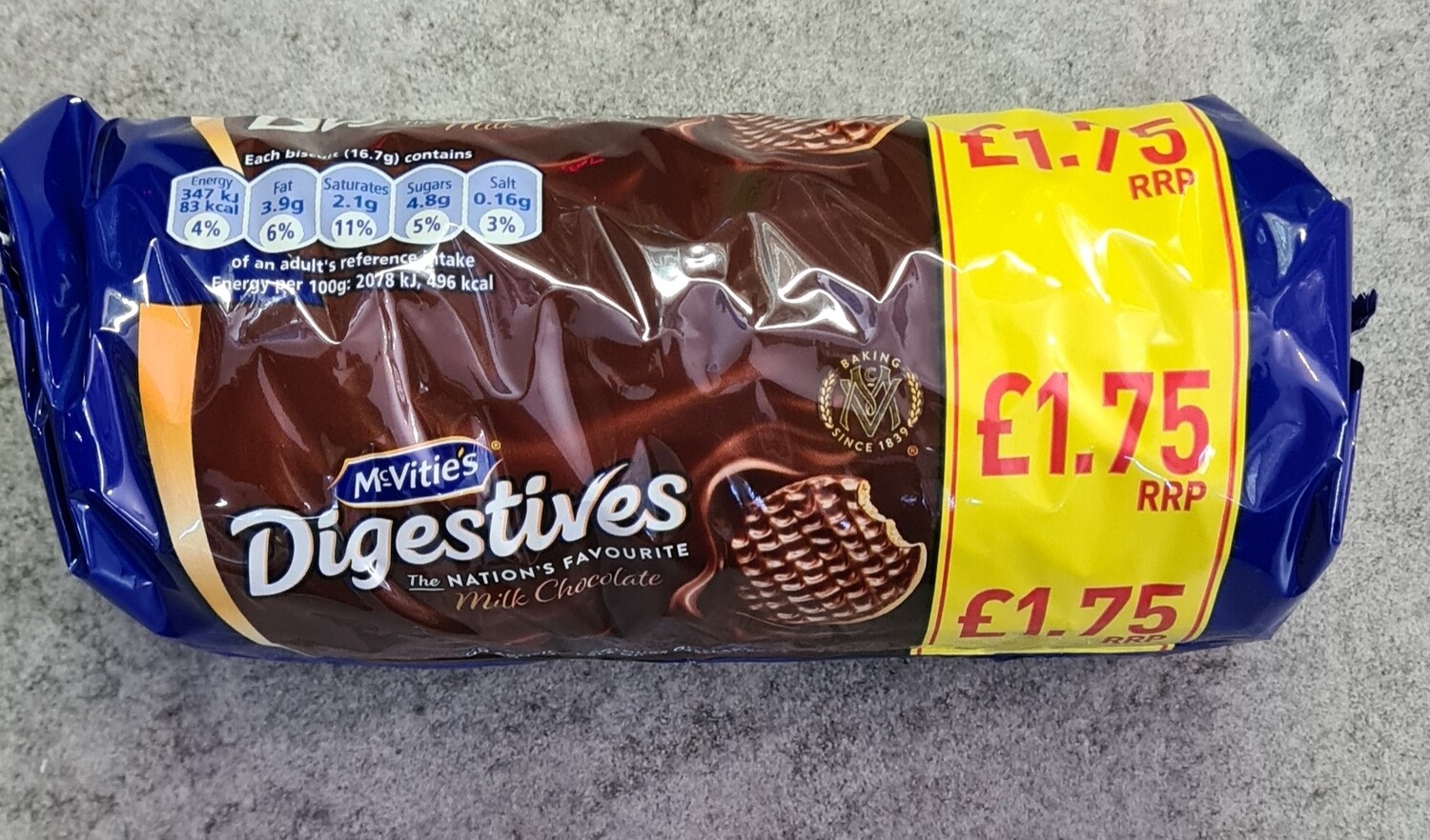 Mc vities digestives milk chocolate £1.90 in asda