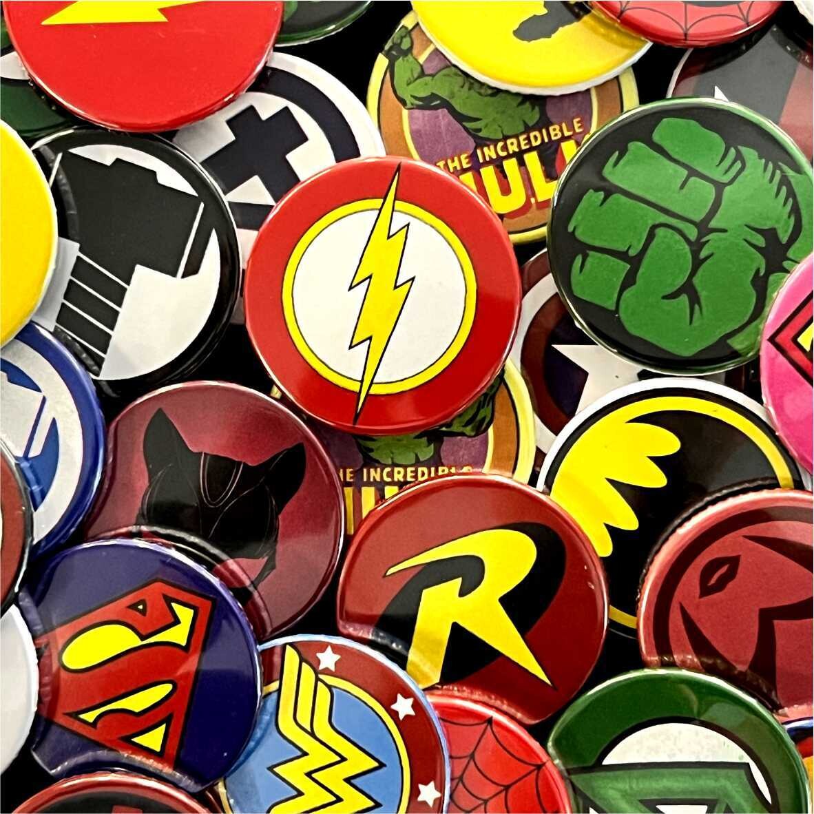 Collectable Superhero Buttons | Order Online