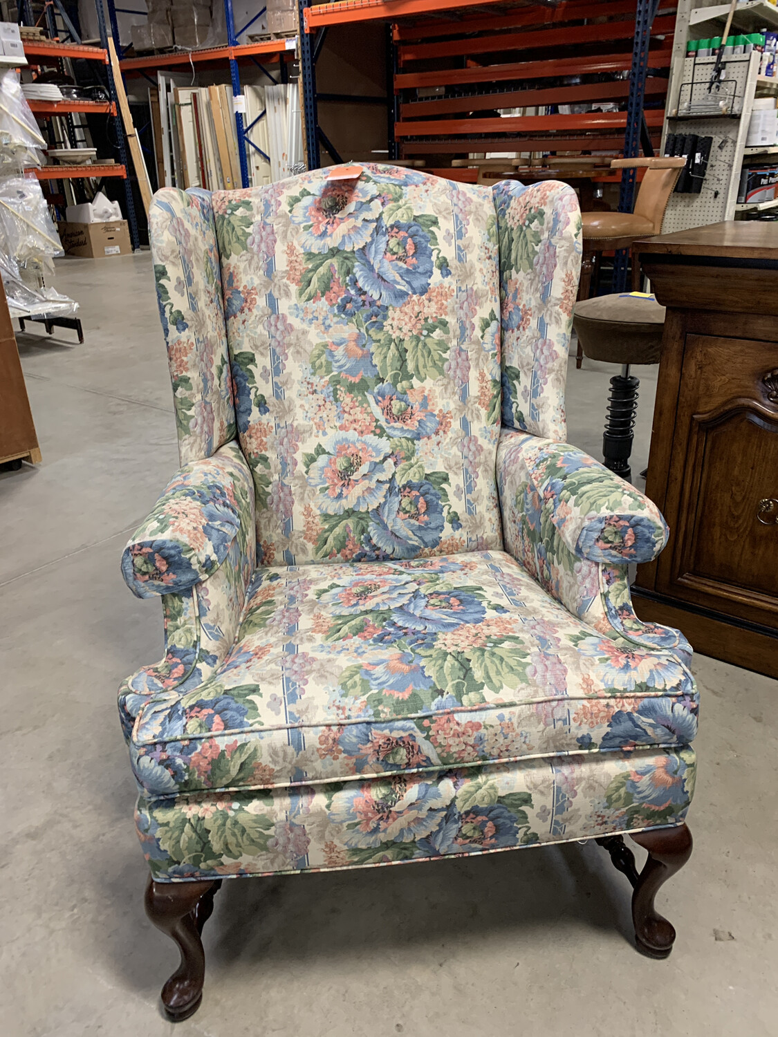 FLORAL WING BACK CHAIR