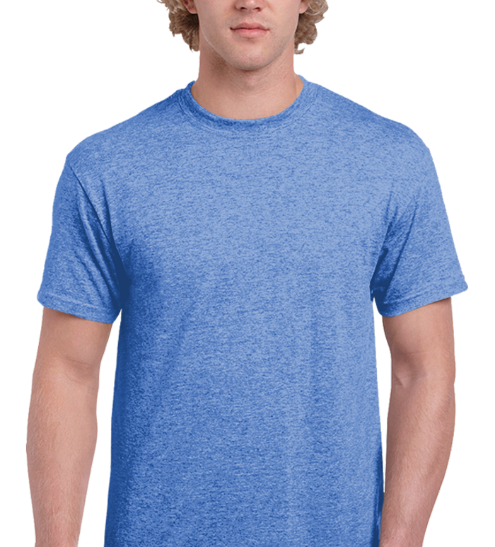 Camiseta CR GILDAN 64000 Azul Rey Jaspeado