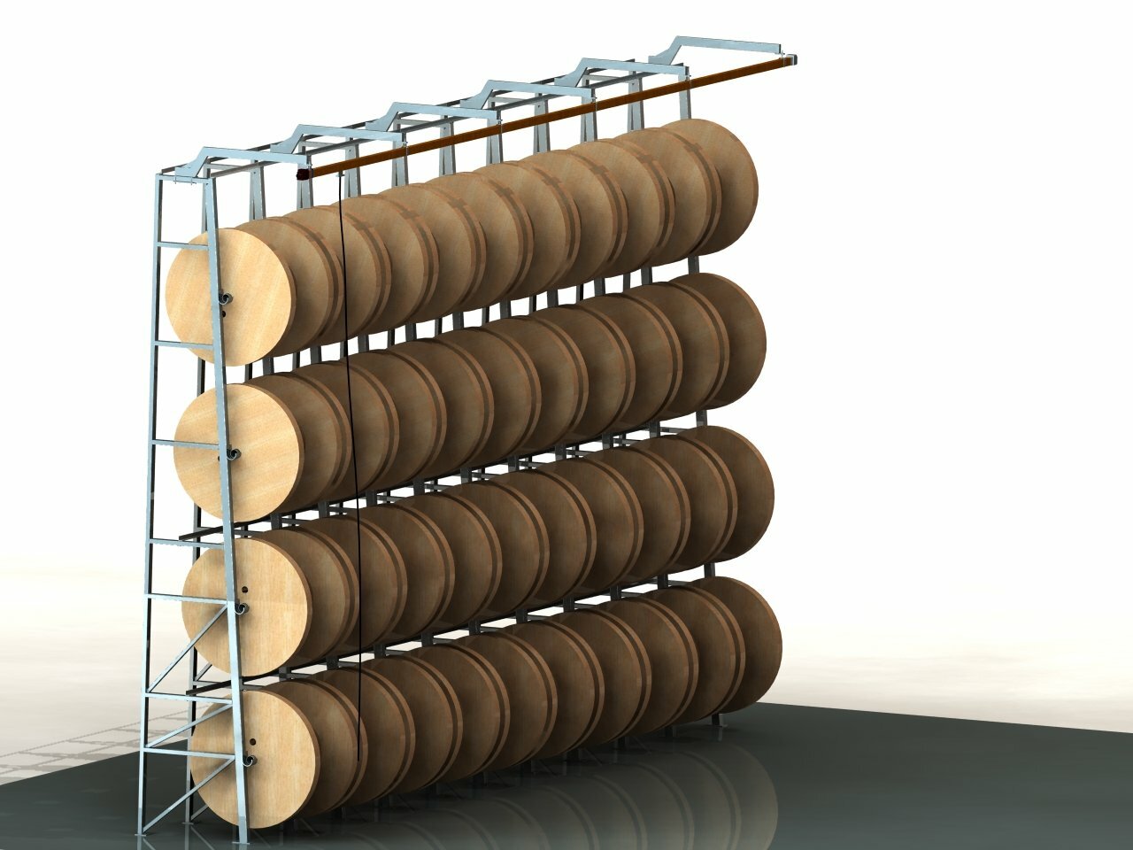 Estantería para carretes