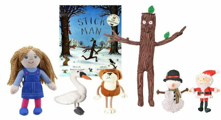 Stick Man Story Book Finger Puppet Set - 8