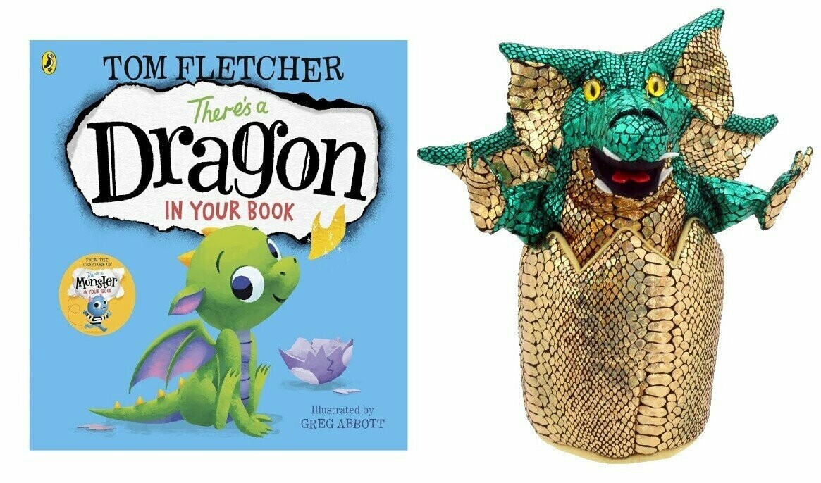 There's A Dragon In Your Book - Baby Green Dragon in Egg Puppet - Tom ...