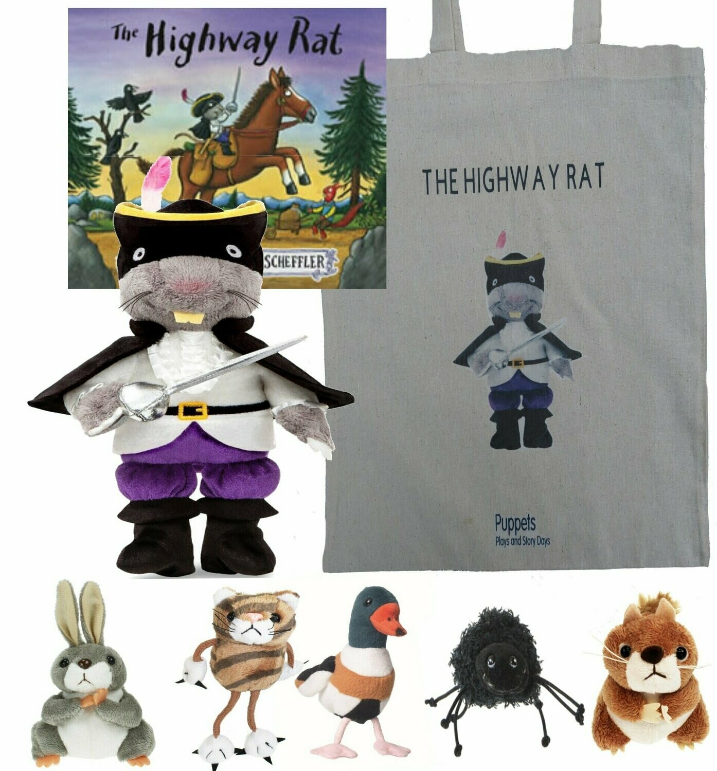 The Highway Rat Story Book Finger Puppet Set - 1