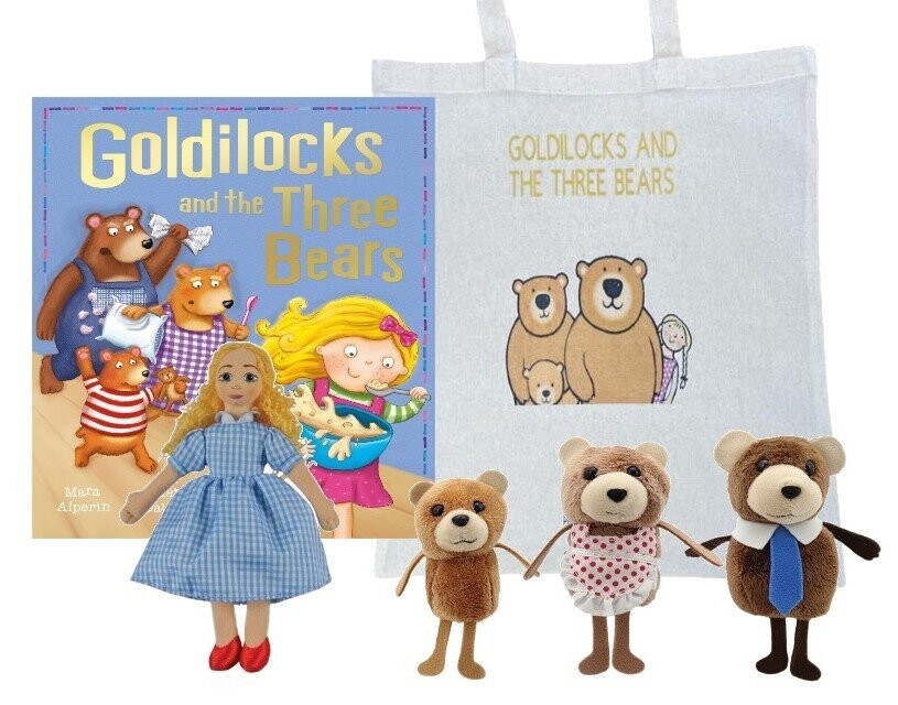 Goldilocks and the Three Bears Finger Puppets & Story Sack Book Set