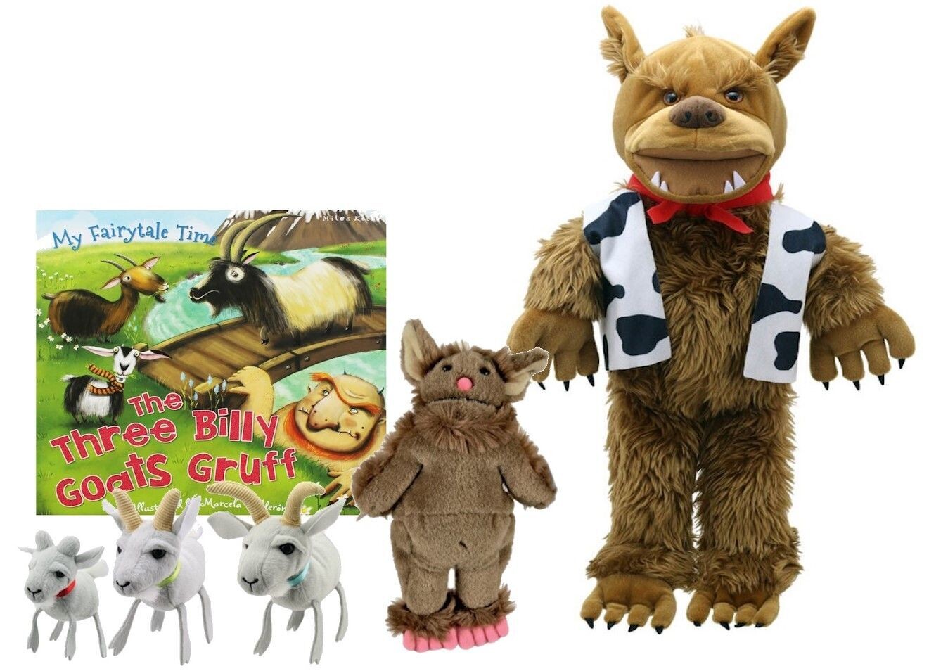 Three Billy Goats Gruff Giant Story Sack Book Bag Storytelling Set