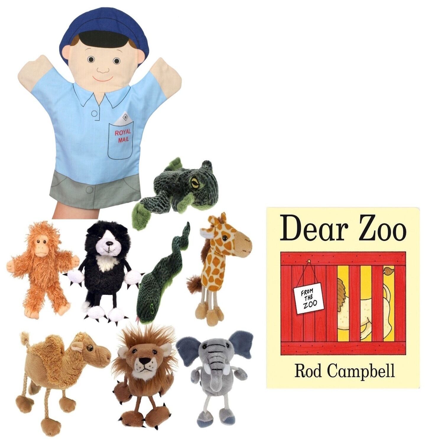 Dear Zoo Postman Puppet Story Sack Bag Book Set
