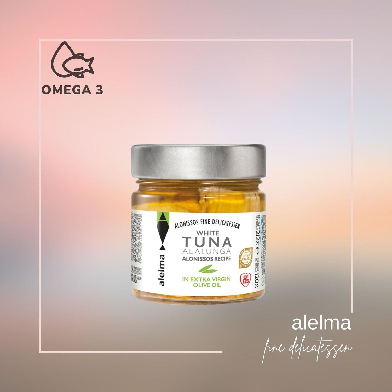 Weißer Thunfisch Alalunga aus Alonissos in Extra nativem Olivenöl - 212gr