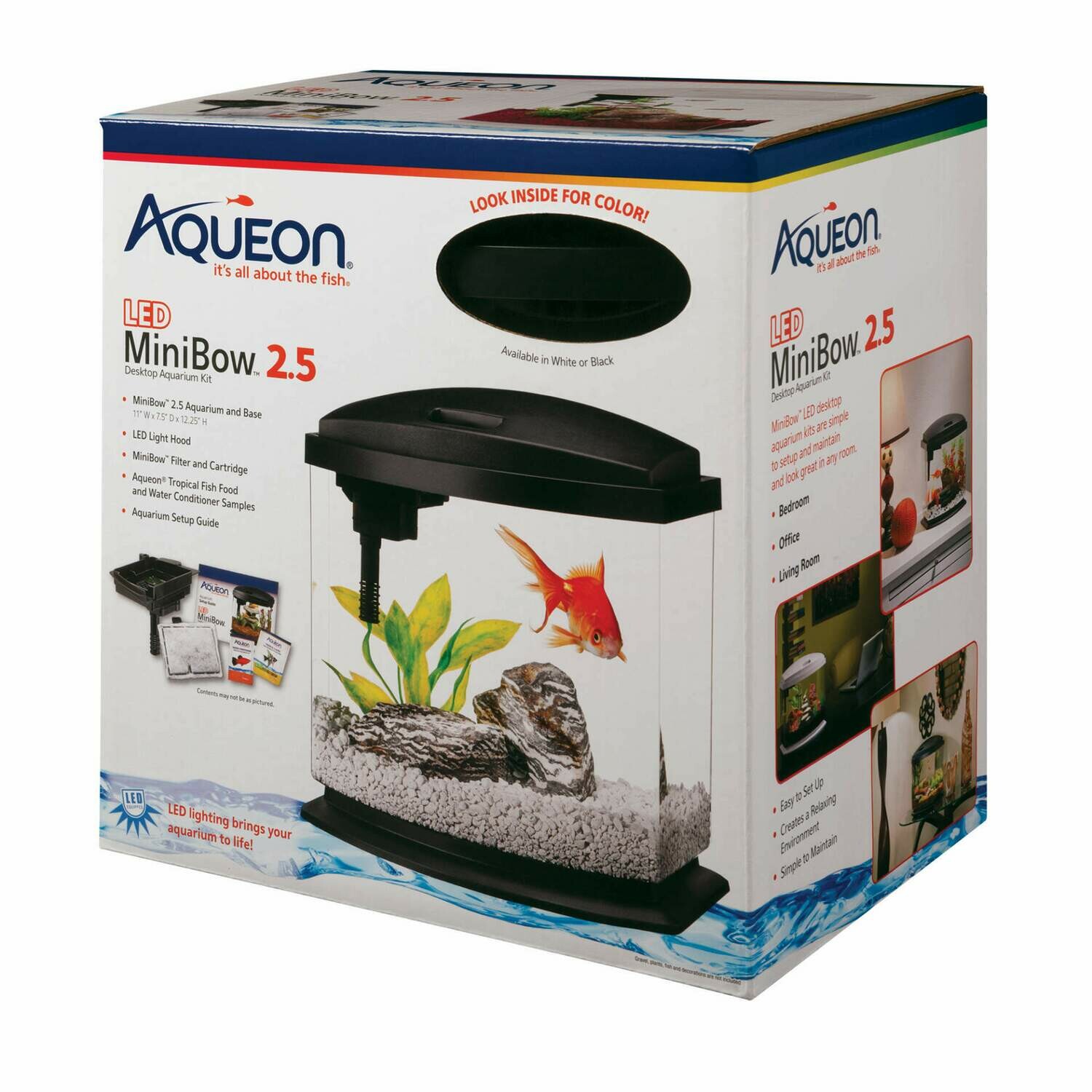 Aqueon 2.5 gal Black Betta LED Kit