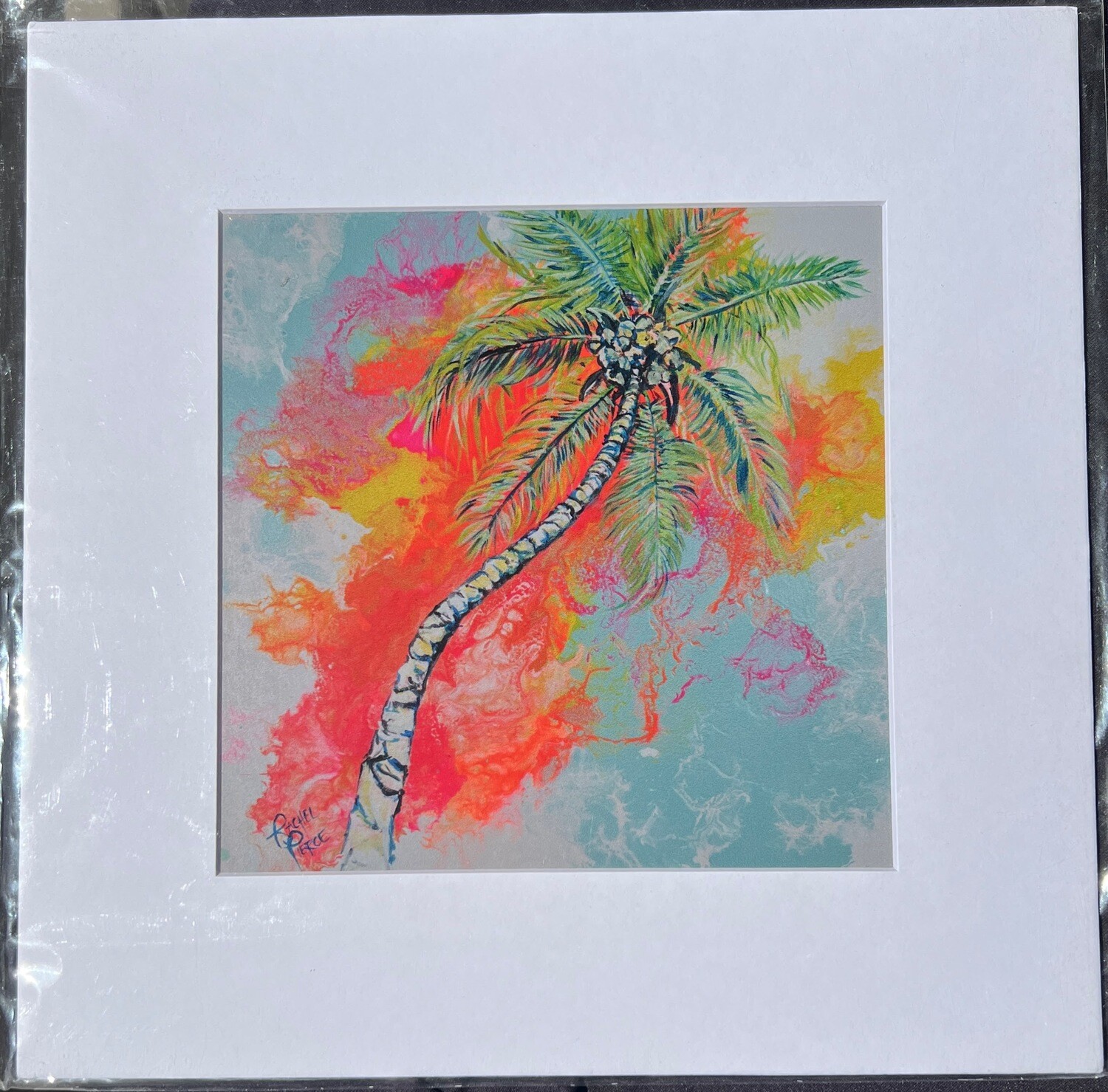 Technicolor Palm Matted Print