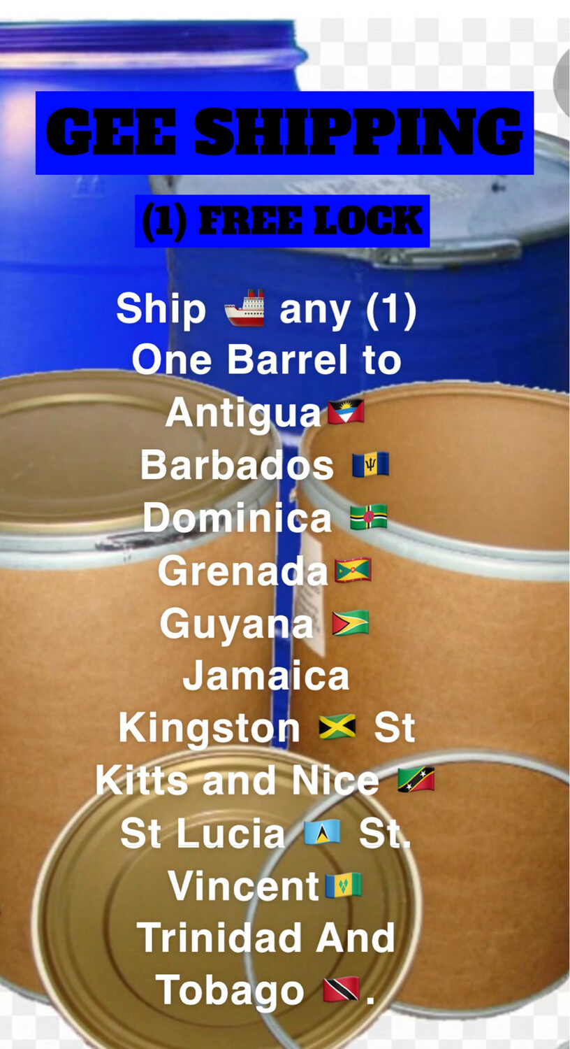 Ship 🚢 any (1) One Barrel to Antigua🇦🇬 Barbados 🇧🇧 Dominica 🇩🇲 Grenada🇬🇩 Guyana 🇬🇾 Jamaica ...