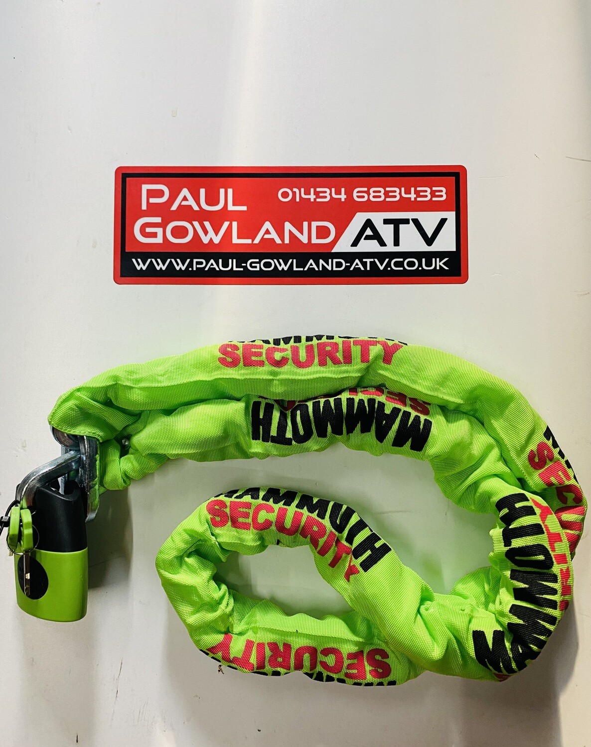 MAMMOTH Motorcycle Motorbike Lock & Chain Length 12mm x 1.8m Sold ...