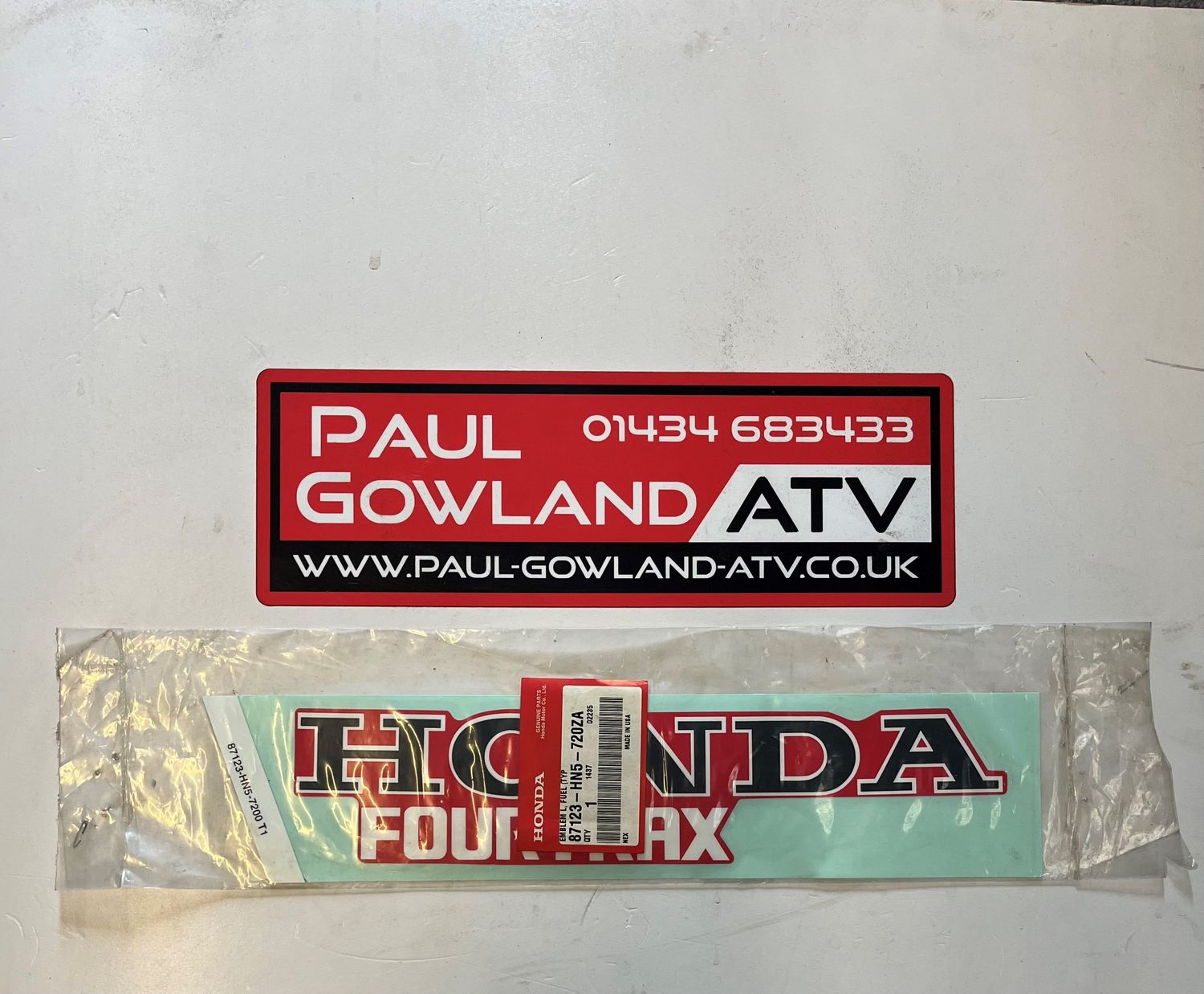 Genuine Honda TRX 350 fuel tank decal sticker (left side) - Shop - Paul ...