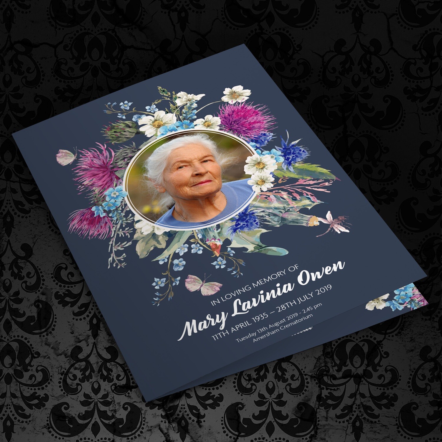 Remembrance Order Of Service - Wild Flowers