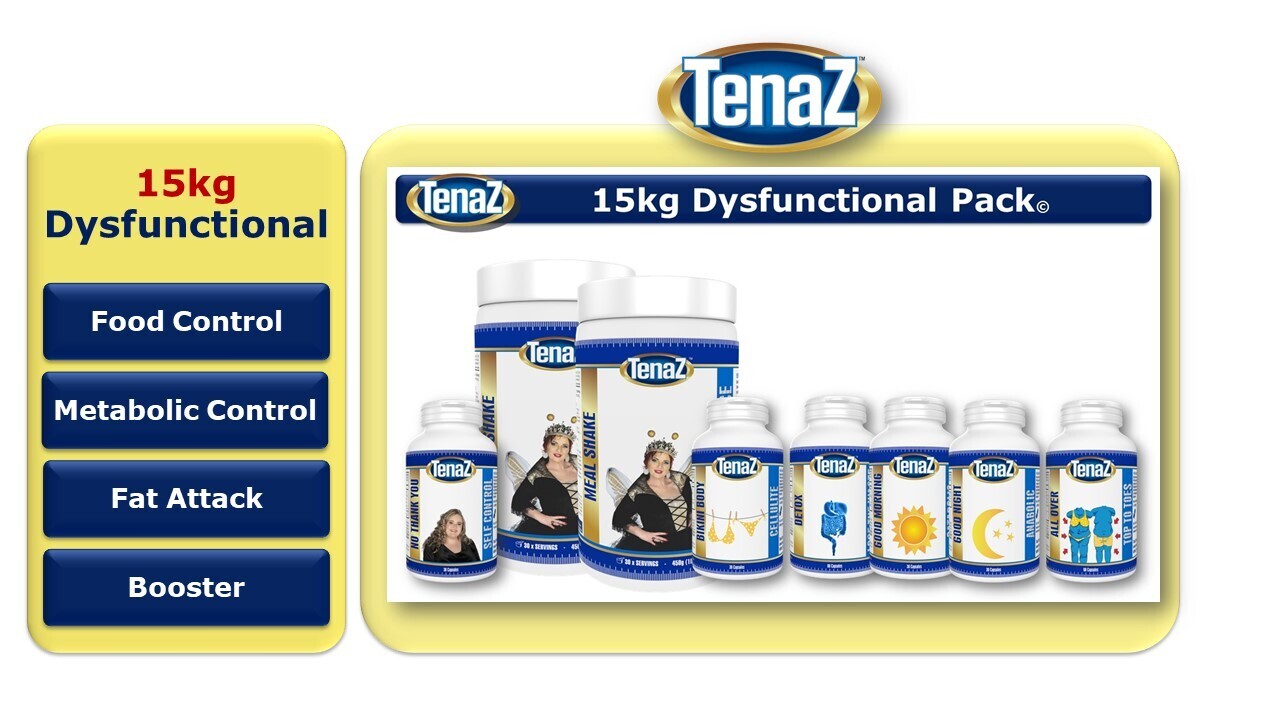 15kg-Dysfunctional Pack - TenaZ Weight Loss Packs