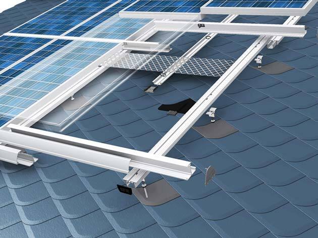Photovoltaikanlagen Montagesystem für Schieferdach