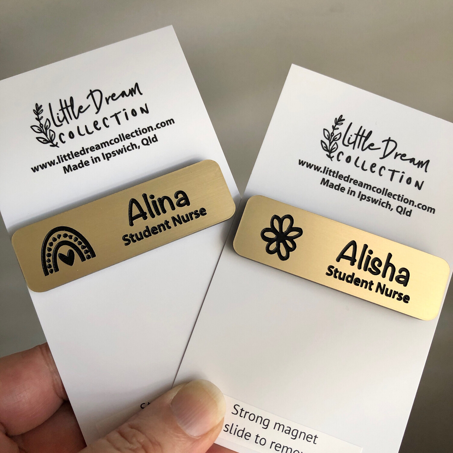 Gold Metallic Name Badge | Custom Name Badge | Custom Staff Badge