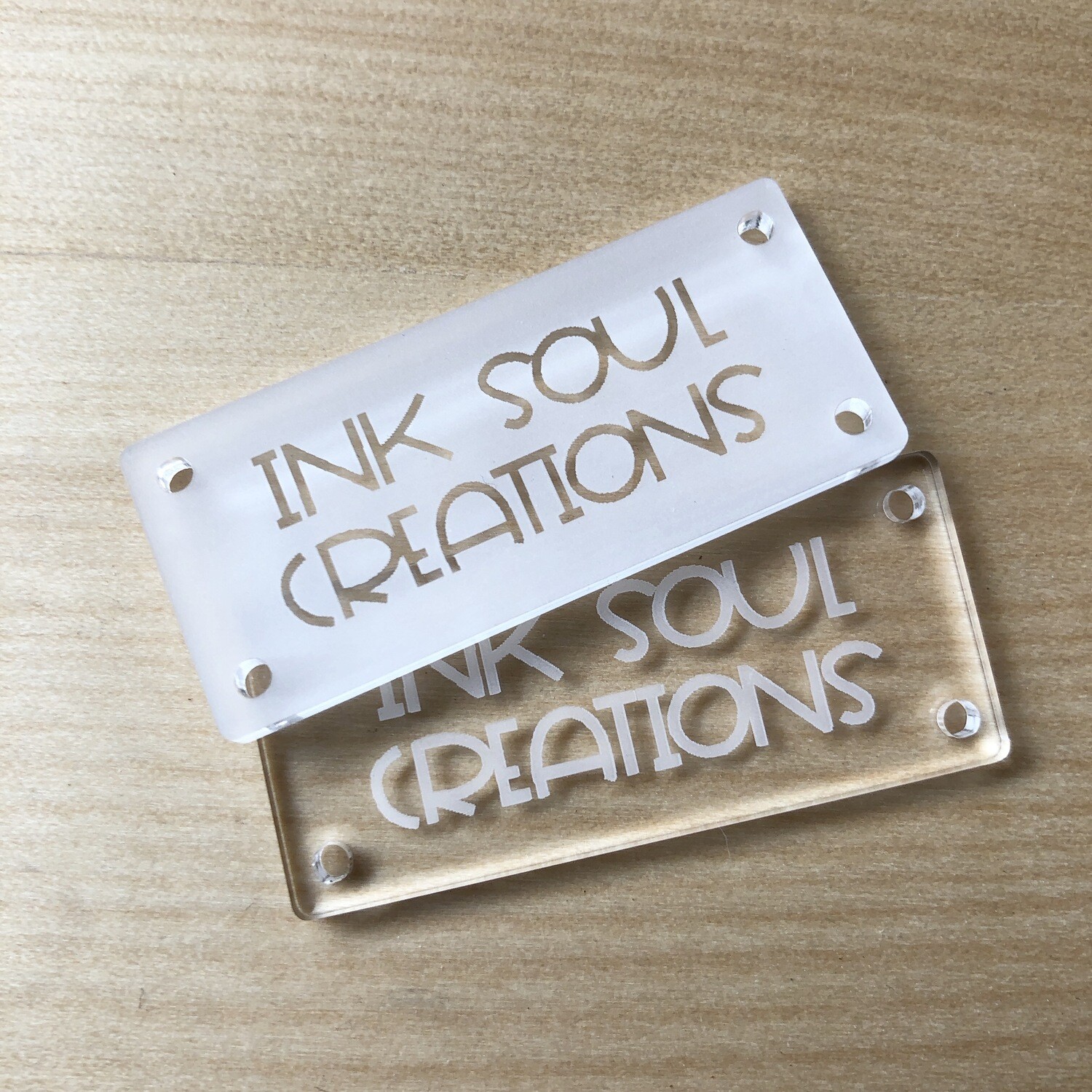 Sew On Personalised Acrylic Labels