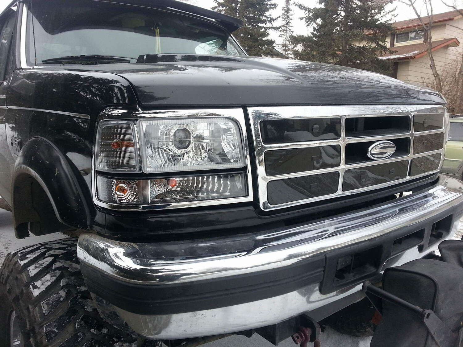 92-97 Ford OBS Chrome 3 piece retrofit – Store – BajaHID Retrofits