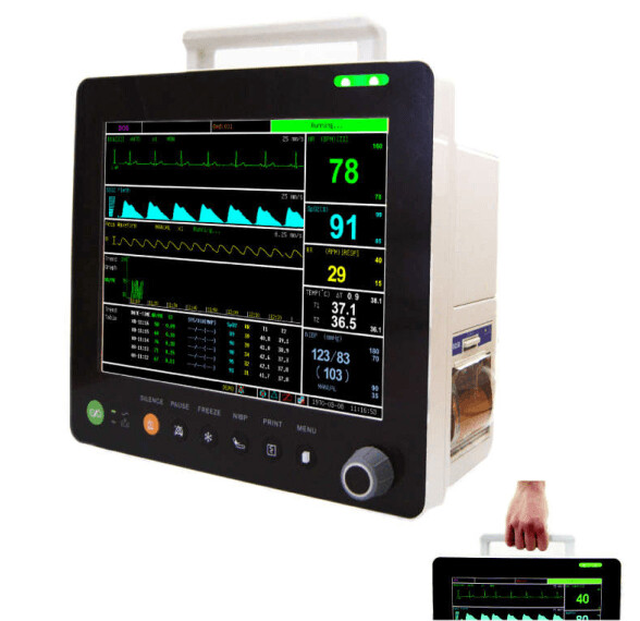 PM6800VCM Veterinary 15" Multi-parameters Monitor with ECG RESP SpO2 ...