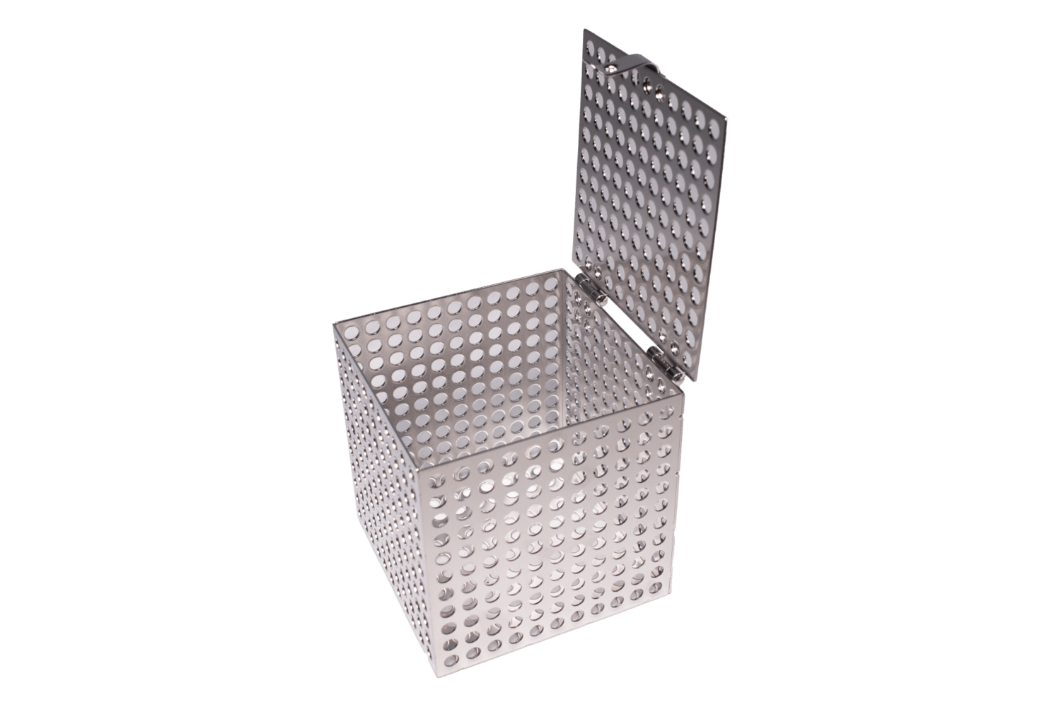 04098-01, Small Part Basket, 4”x4”x4”, Stainless Steel