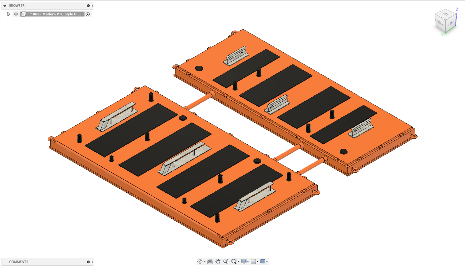 O Scale BNSF PTC Locomotive Antenna Style 3
