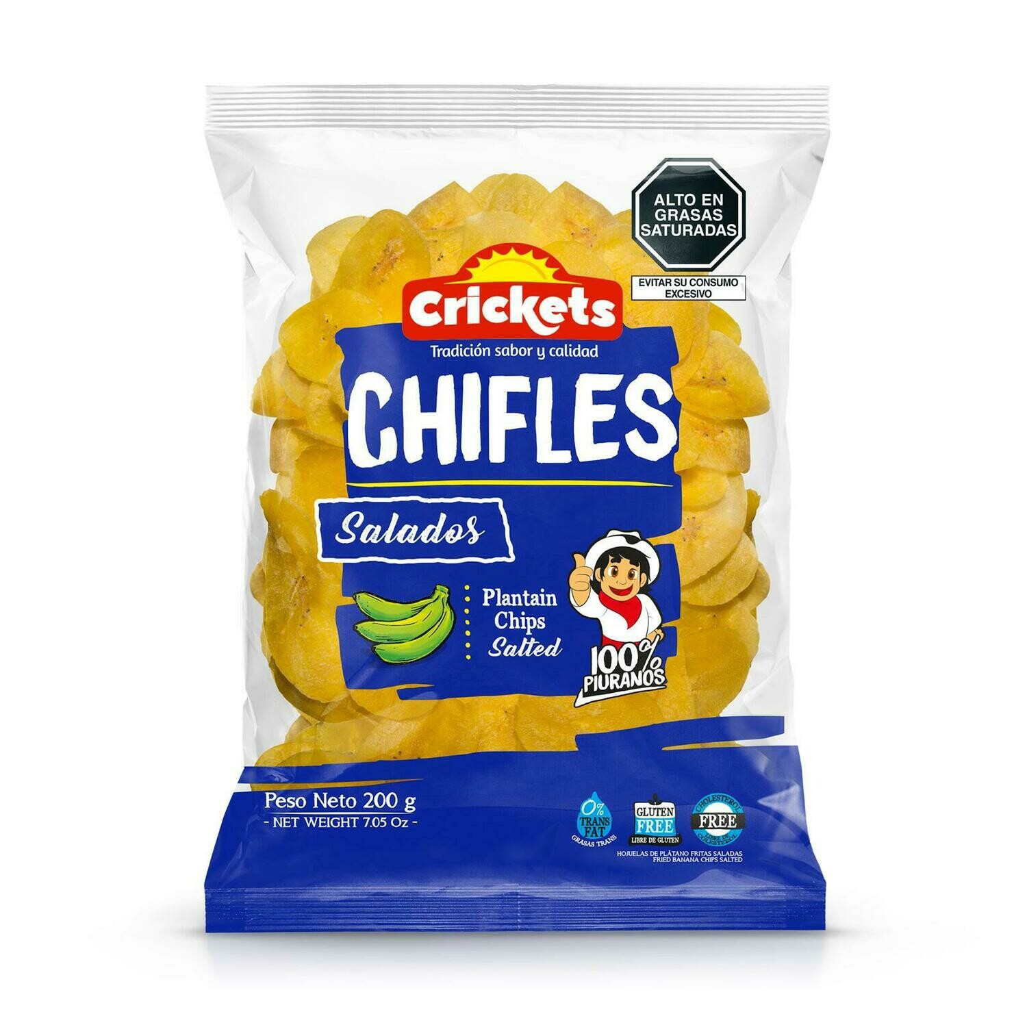 Chifle CRICKET´S 200 g. Kochbananen Chips salzig