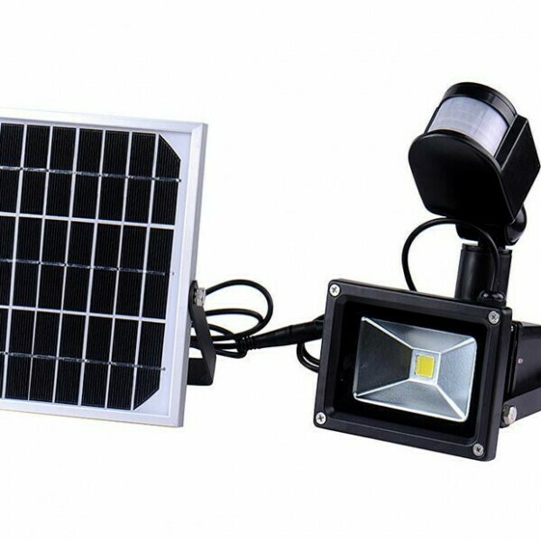 FOCO SOLAR EXTERIOR 20W CON SENSOR MOVIMIENTO