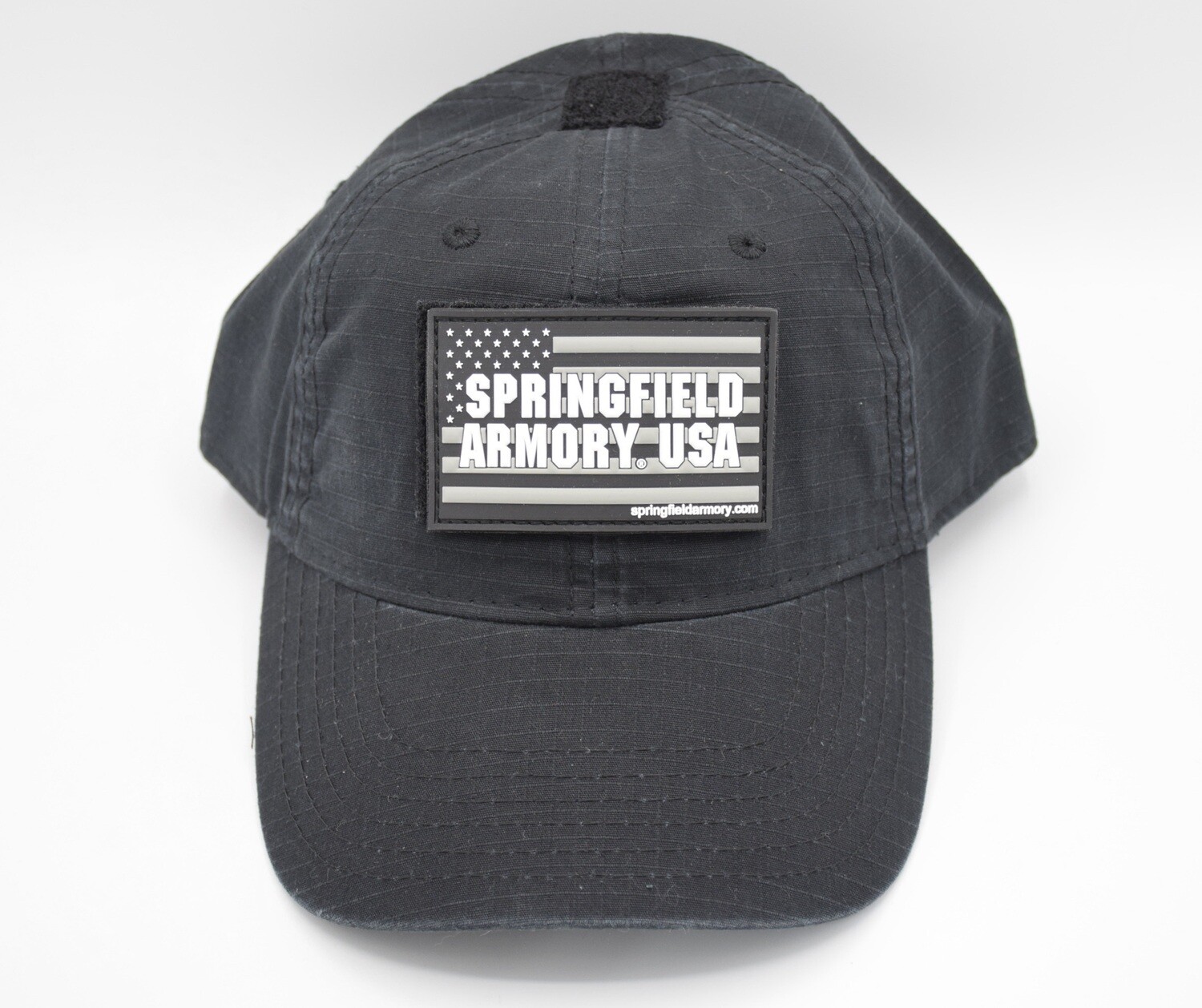 SPRINGFIELD ARMORY FLAG PATCH HAT/CAP RIPSTOP MATERIAL BLACK