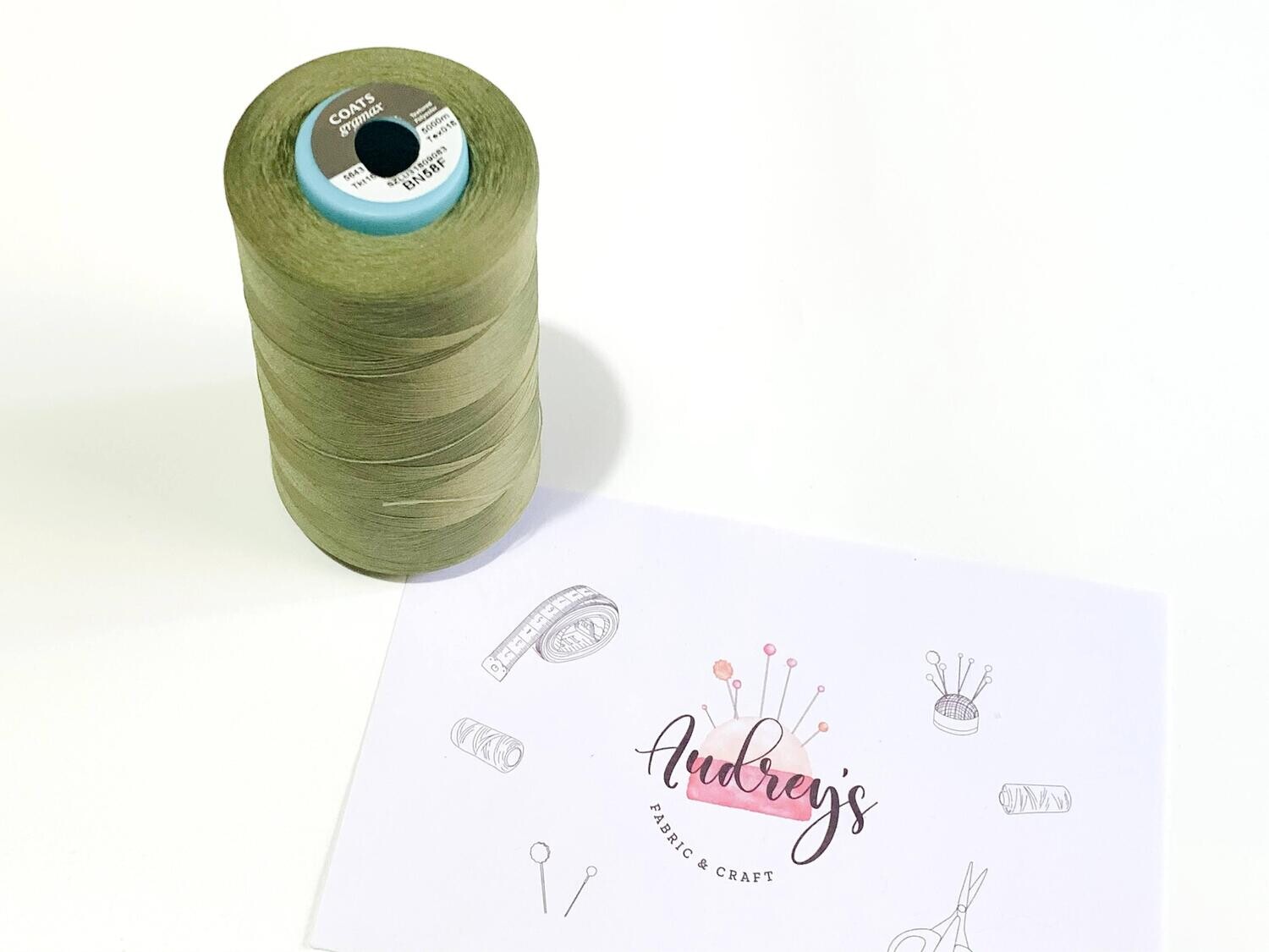 Coats Gramax 160 Overlocker Thread | BN56F (Olive) | 5000m Spool