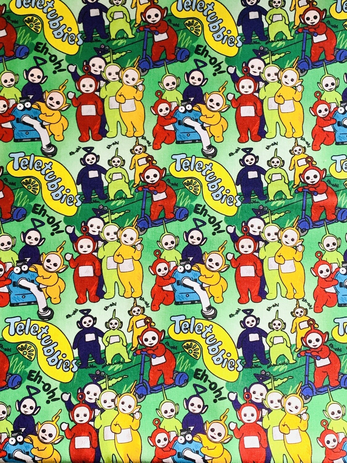 Teletubbies | Custom Quilting Cotton | 145cm wide - 0.5m Piece