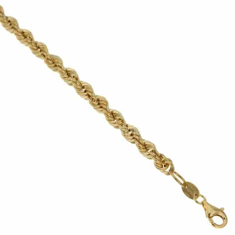 Bracciale maglia fune Oro 18kt. gioielli donna uomo