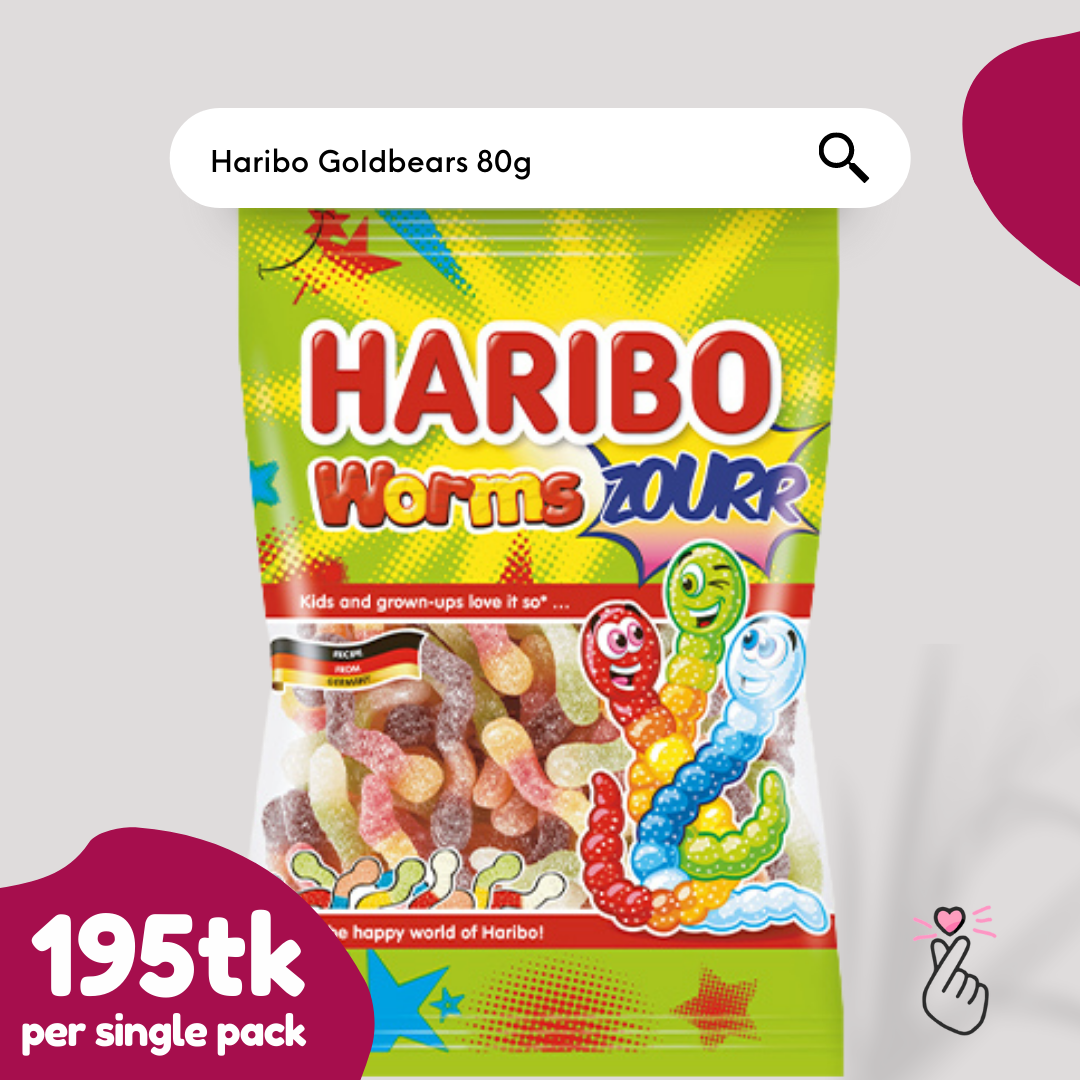 Haribo Worms Zourr 80g